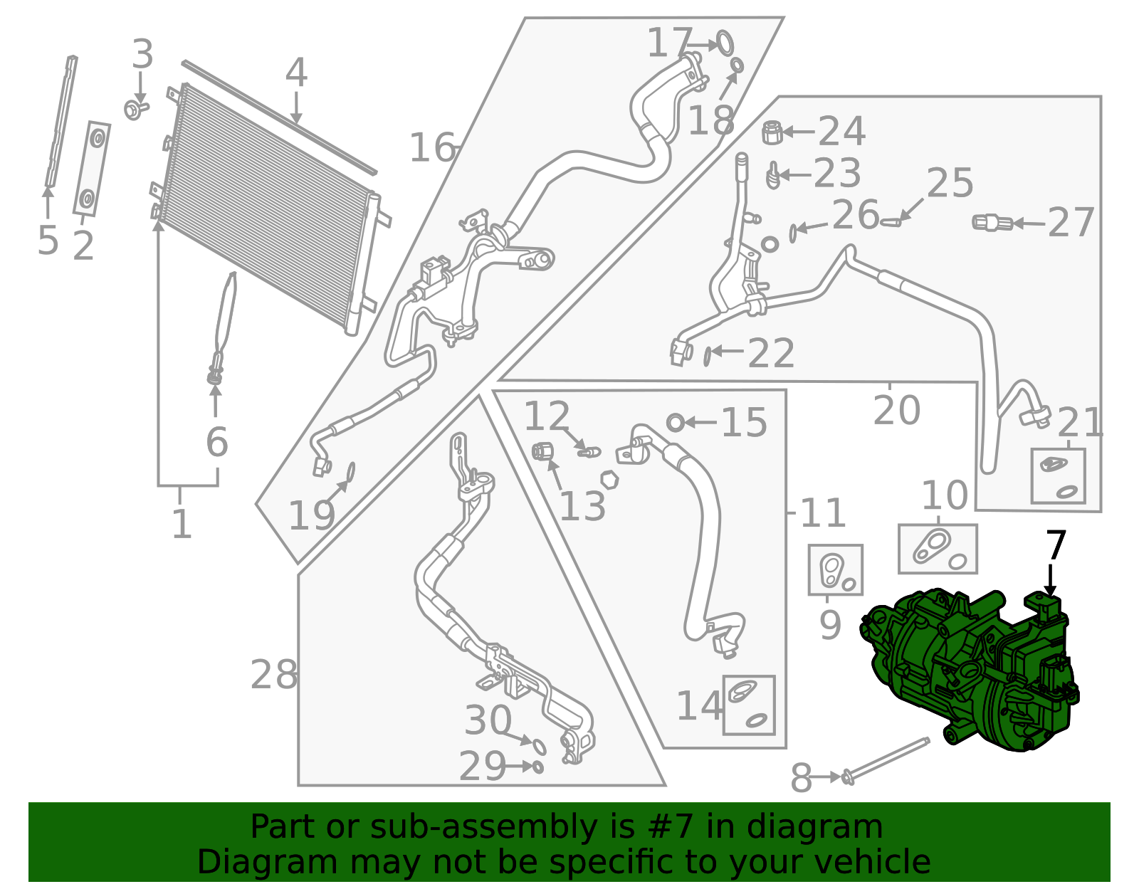 2021-2025 Ford F-150 | A/C Compressor | ML3Z-19703-Q | Walls' Ford Parts