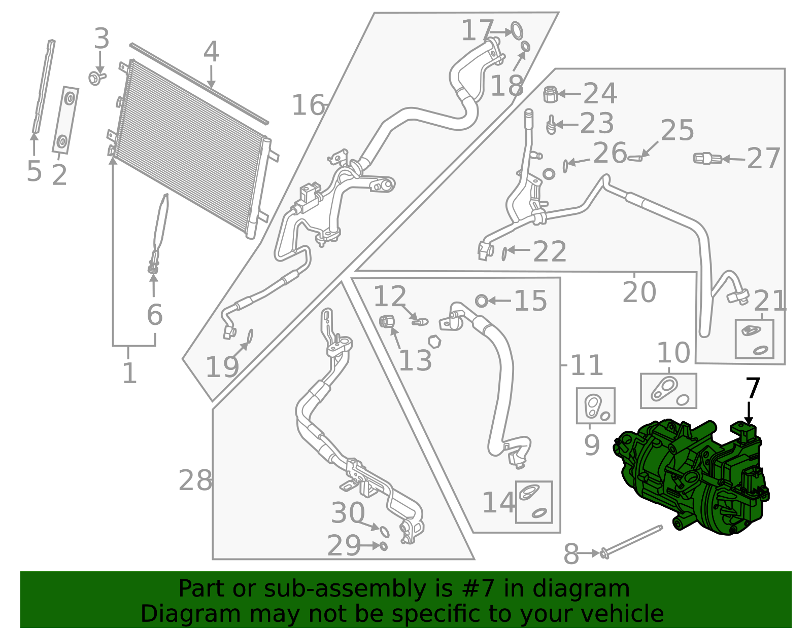 2021-2025 Ford F-150 Motorcraft™ A/C Compressor YCC-658 | QuirkParts