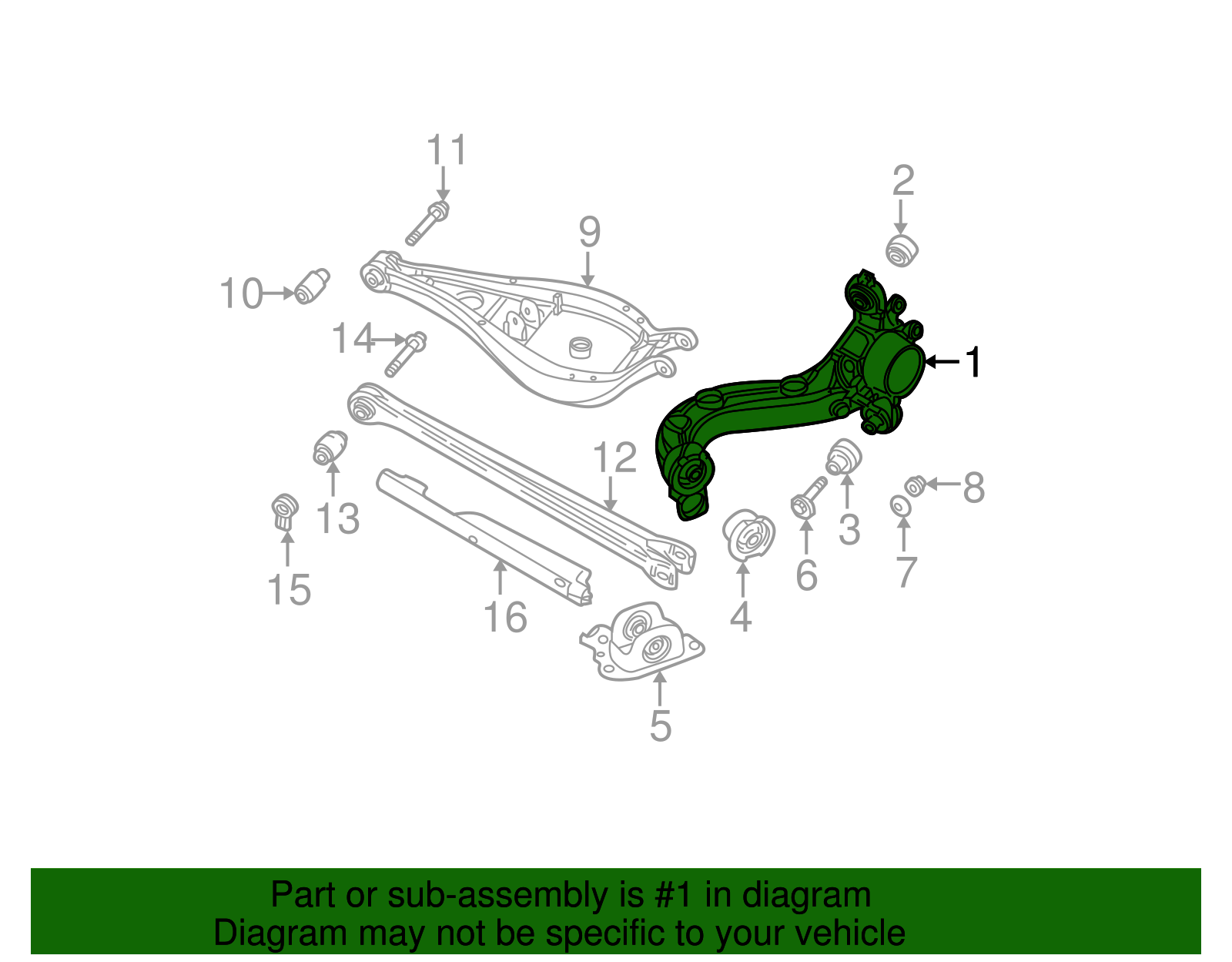1992-2006 BMW | Trailing Arm | 33326774778 | BMW OEM Parts Store