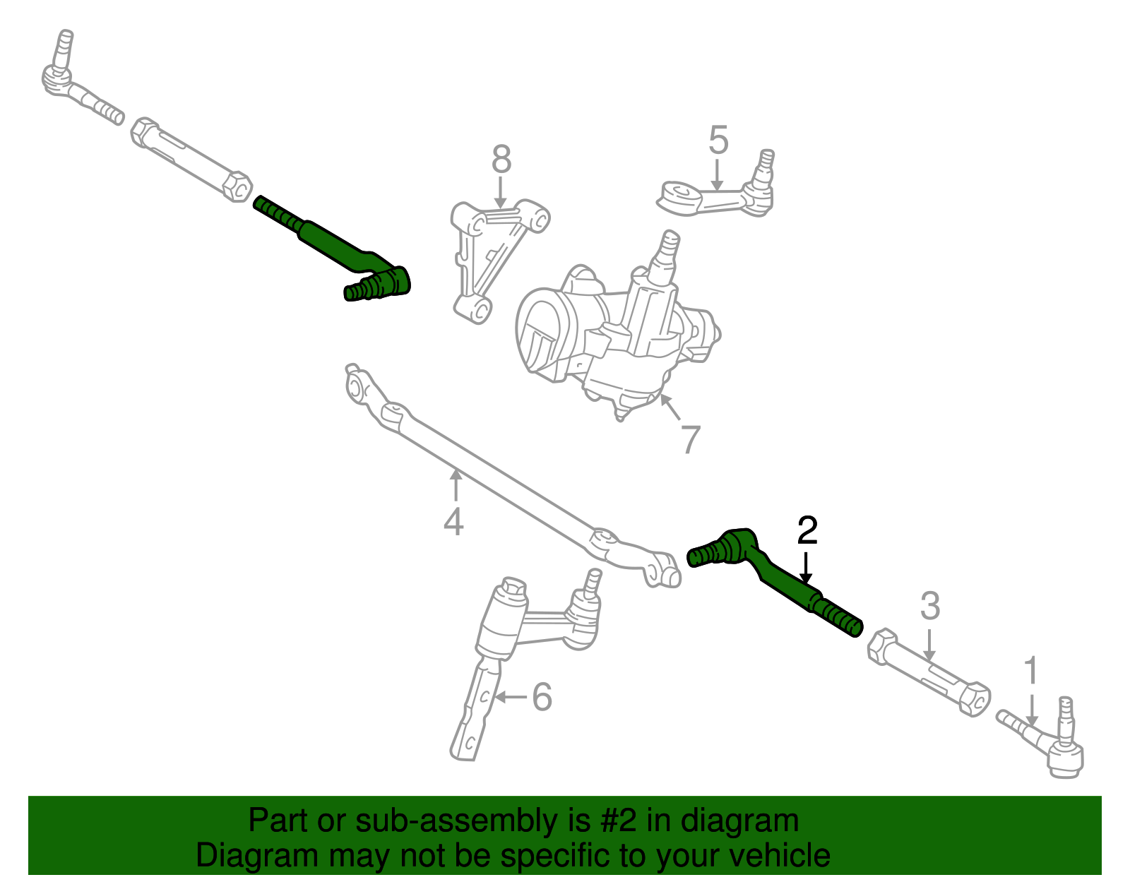 MEOE-113 - Motorcraft™ Inner Tie Rod 1997-2004 Ford | Big 3 Auto Parts