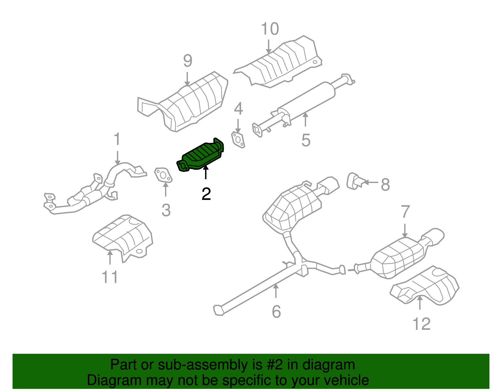 2008-2010 Hyundai Sonata Catalytic Converter 28950-3C830 | OEM Parts Online