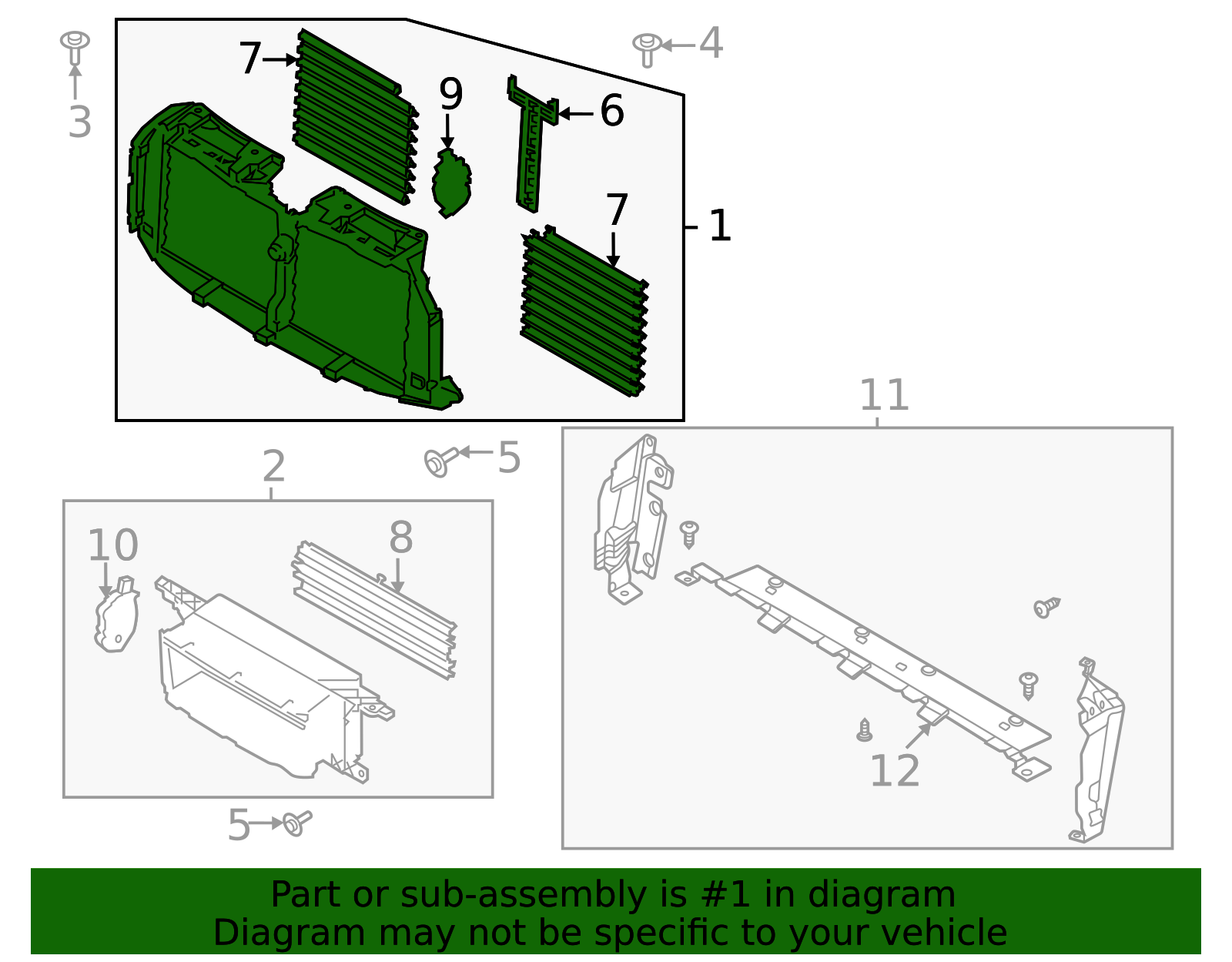 RL3Z-8475-A - Radiator Shutter Assembly 2022-2025 Ford F-150 | Ford ...