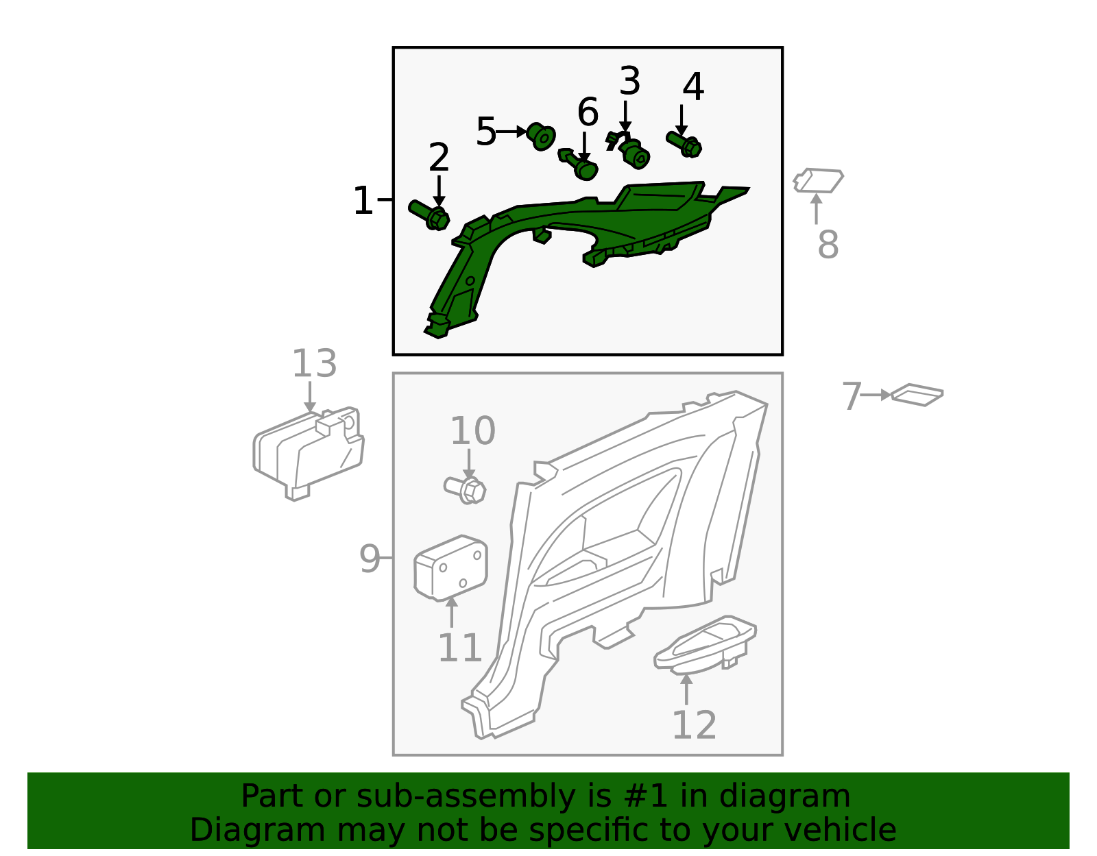 84130-SVA-A11ZD - 2009-2011 Honda Civic - Garnish Assembly R Quarter ...