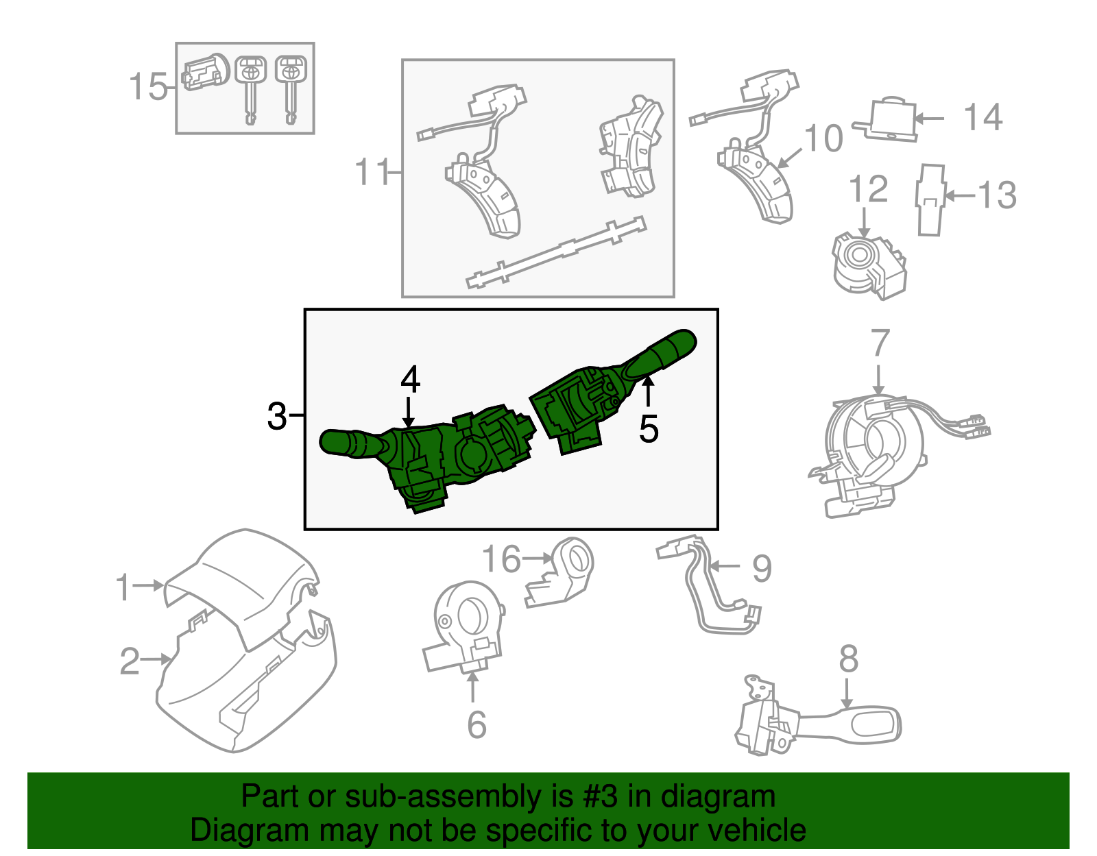 2005-2008 Toyota Tacoma Multi-Function Switch 84310-04251 | OEM Parts ...