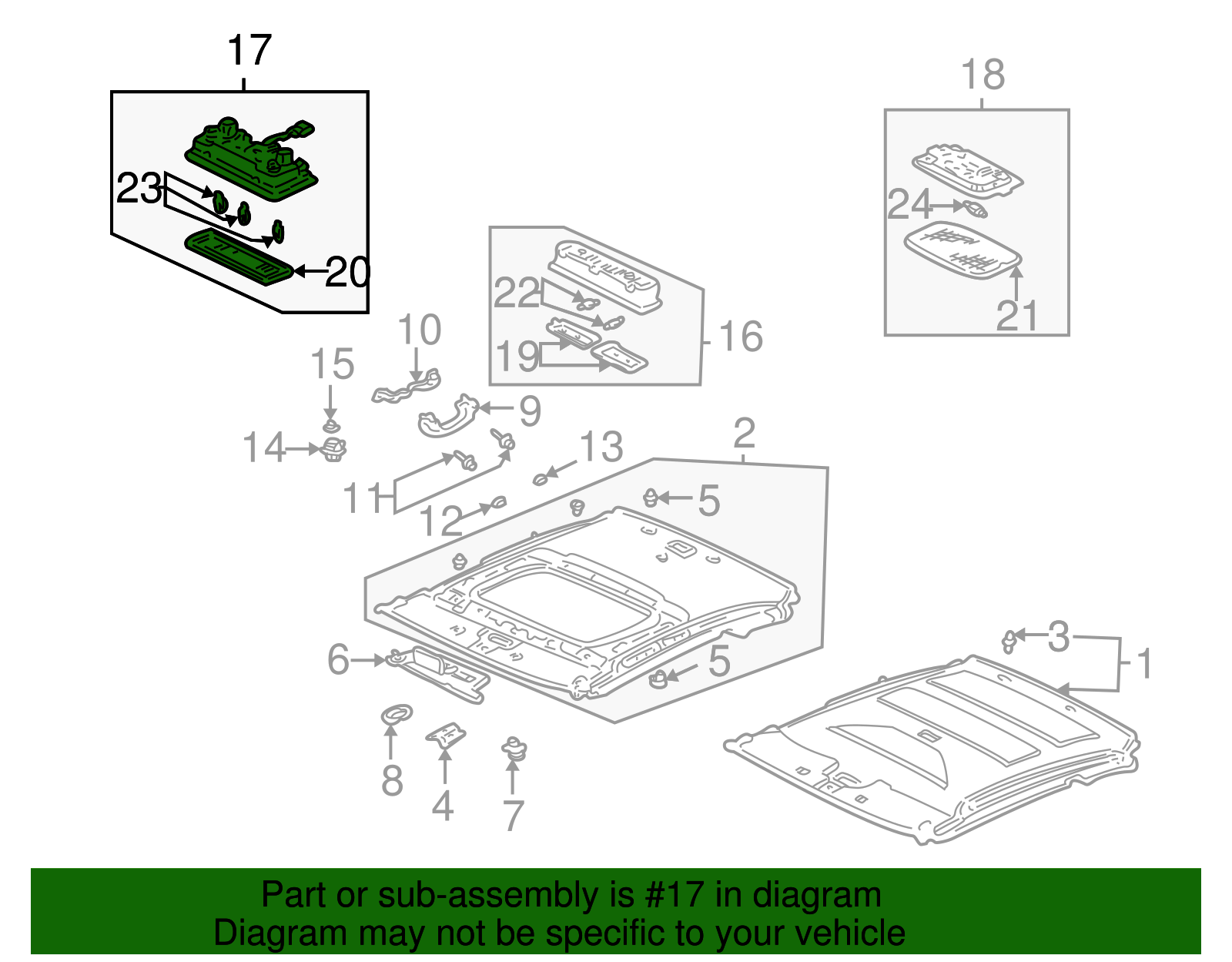 34400-S5P-A01ZA - 2001-2005 Honda Civic - Light Assembly Map *NH293L* (Seagull Gray) | Genuine ...