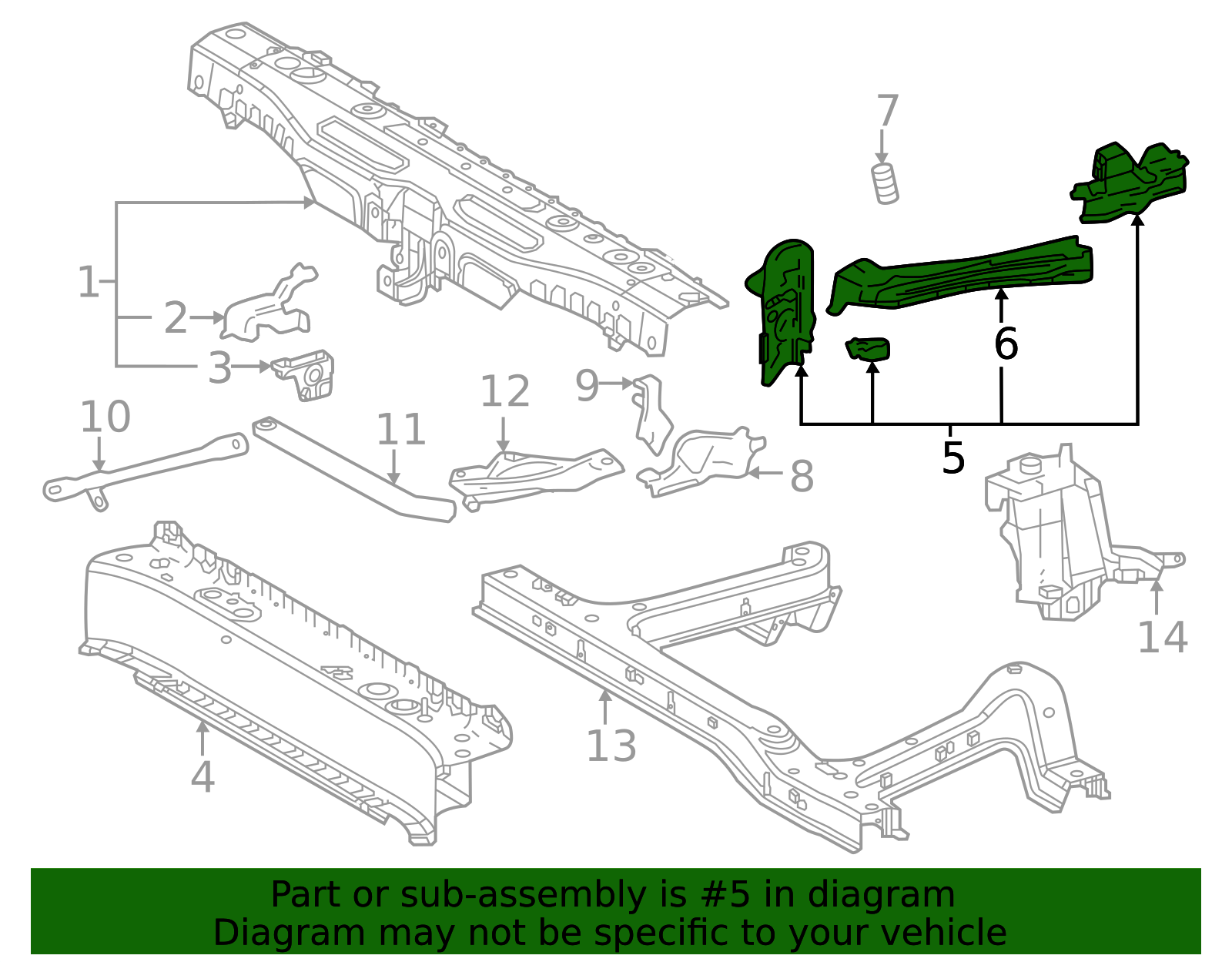 53202-46030 - High-Quality Radiator Support Panel for 2023-2025 Lexus ...