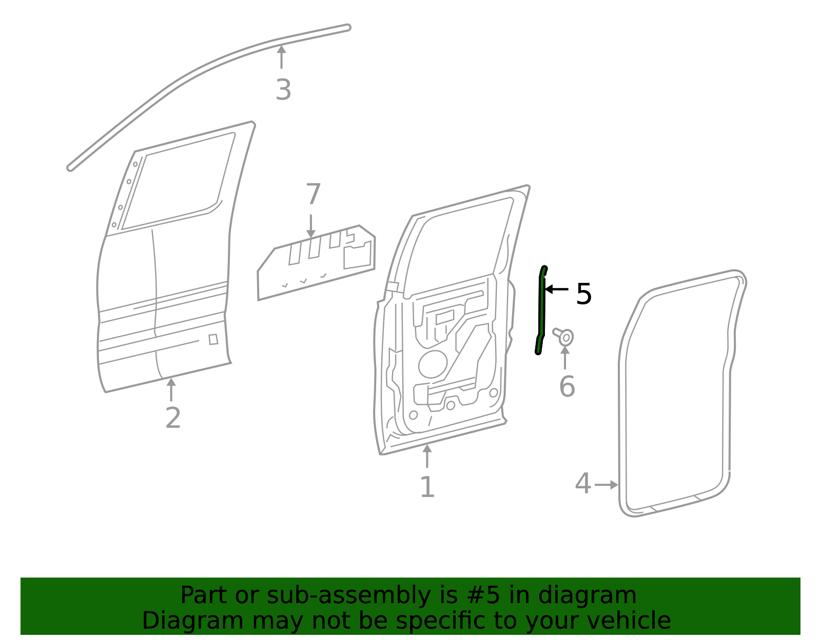 2004-2014 Ford Door Weather-Strip 5L3Z-16253A40-AA | Awesome Parts Ford