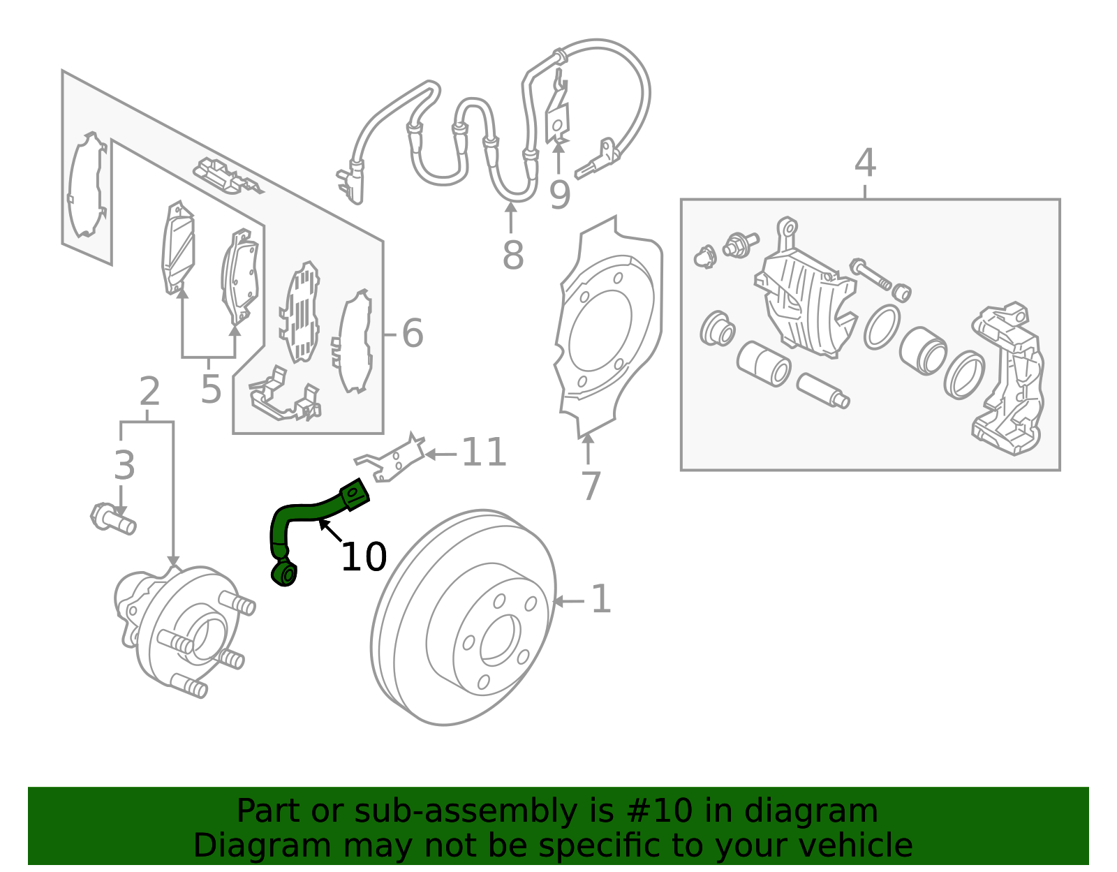 2012-2020 Nissan 370Z Brake Hose - Driver's Side (LH) 46211-JL44A ...