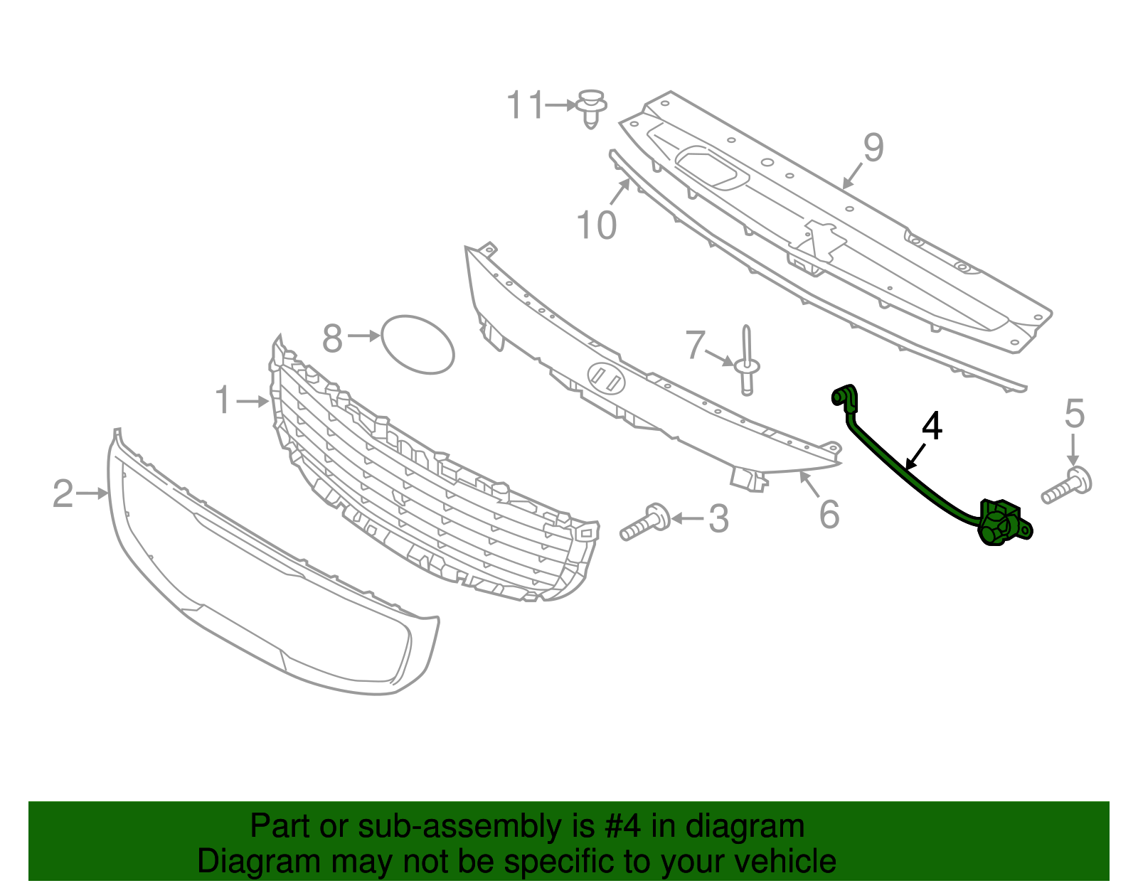 2015-2018 Kia Sedona Front Camera 95780-A9100 | TascaParts.com