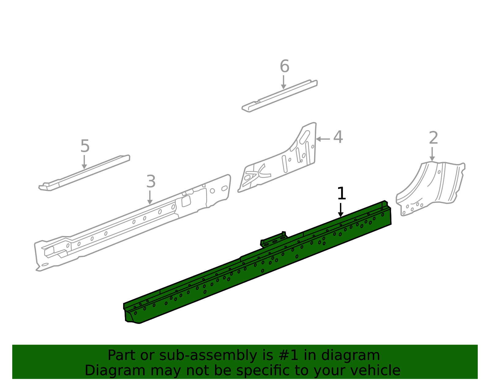 23287548 - Driver Side Body Side Outer Panel Reinforcement 2015-2020 GM ...