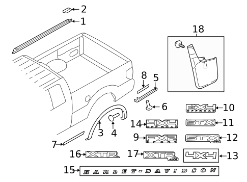 Exterior Trim - Pick UP Box for 2013 Ford F-150 | Eastgate Ford Parts