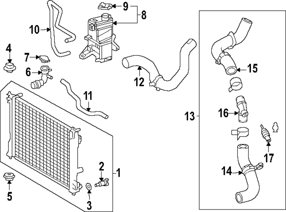 16573-F0130 - Lexus Coolant Hose 2023-2025 Lexus | Performance Auto Parts
