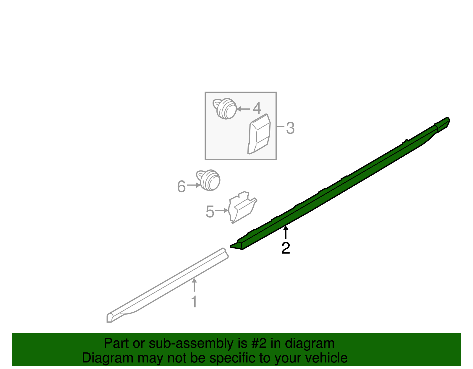 BK3Z-6110177-AF - Rear Rocker Molding 2015-2019 Ford | Ford Parts Center
