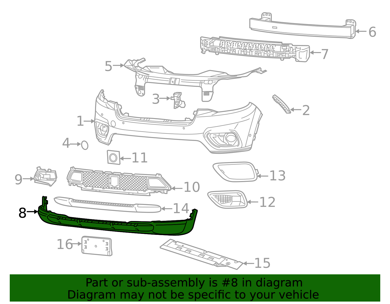 2019-2023 Jeep Cherokee Fascia 68287975AB | Mopar Parts Canada