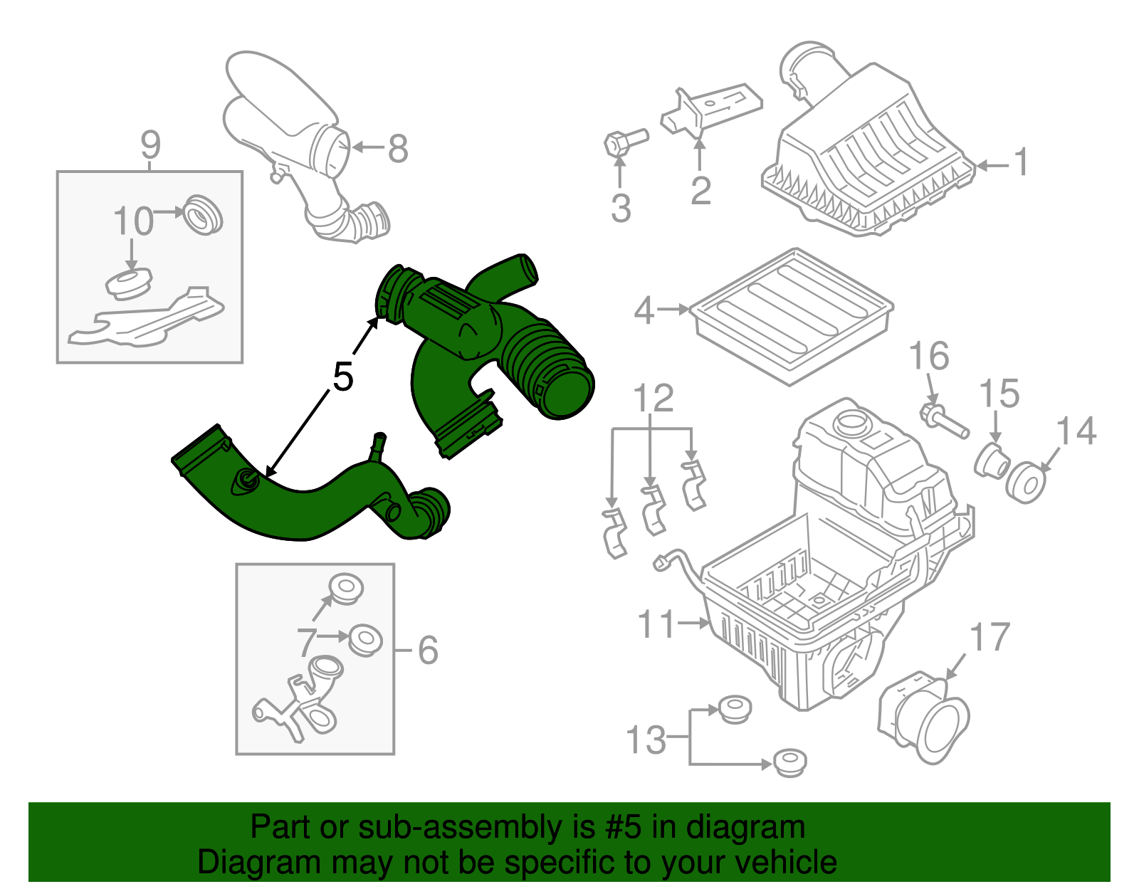 BL3Z-9C623-A - Air Inlet Assembly 2011-2012 Ford F-150 | Ford Parts Direct