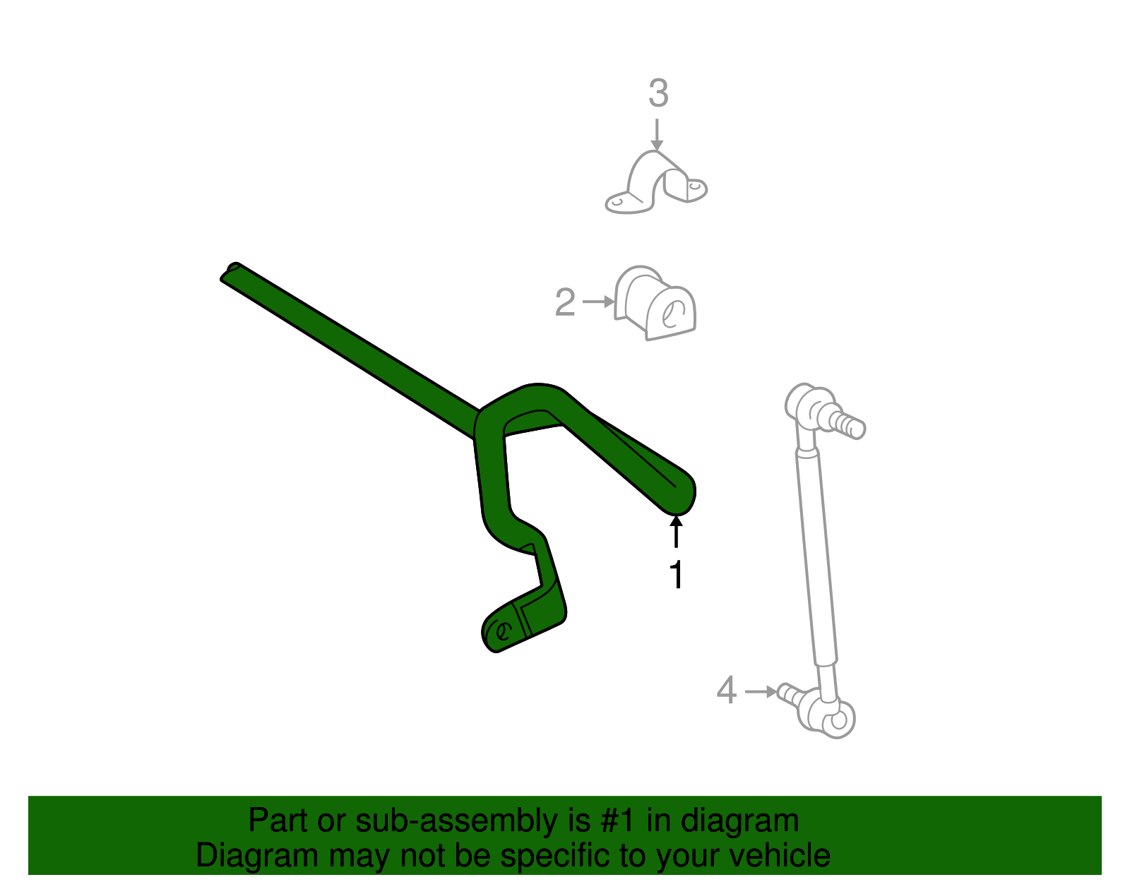 2003-2013 Toyota Matrix Stabilizer Bar 48811-01011 | Toyota Parts Center