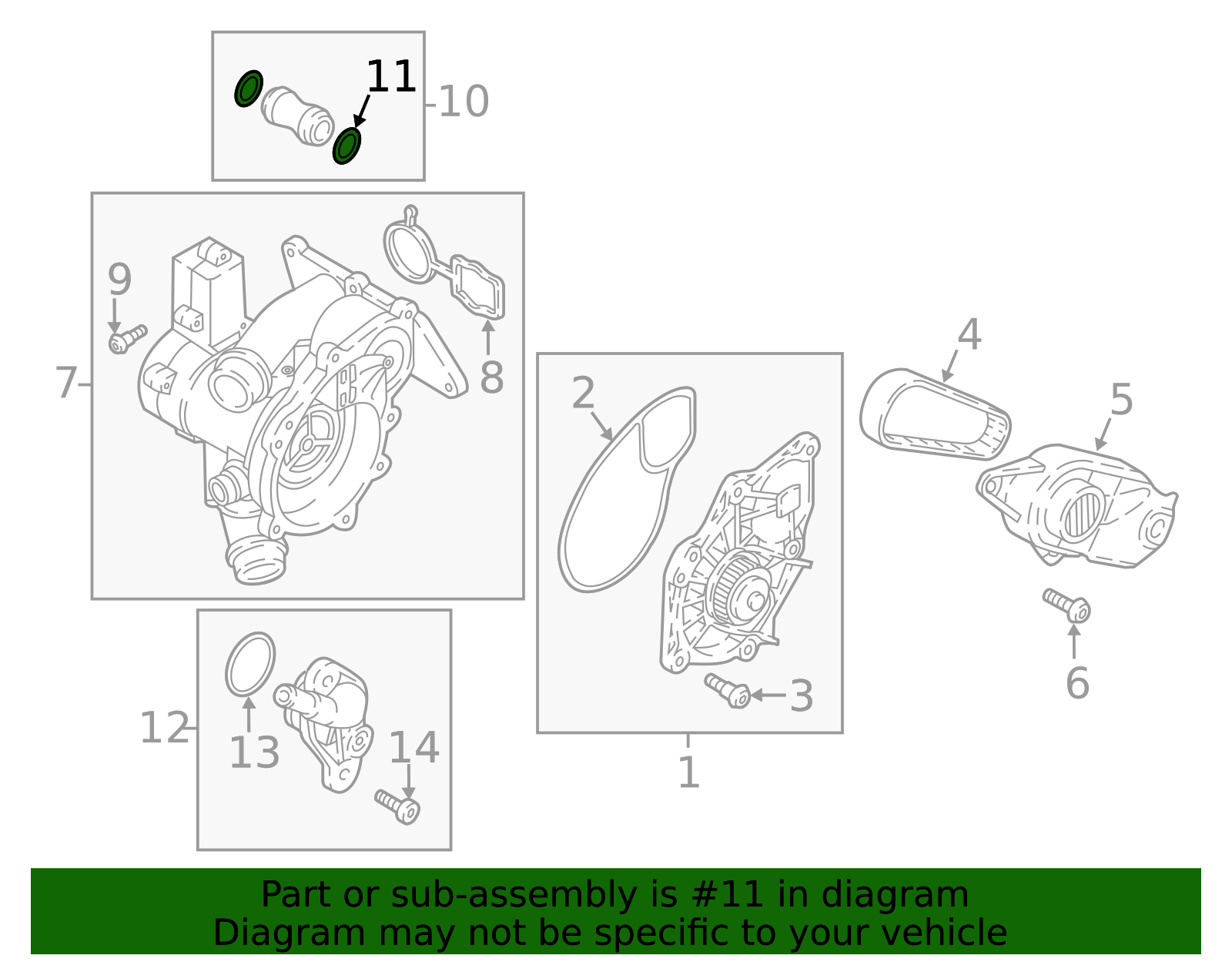 2015-2025 Audi Engine Coolant Pipe O-Ring WHT-004-973 | Audi OEM Parts ...