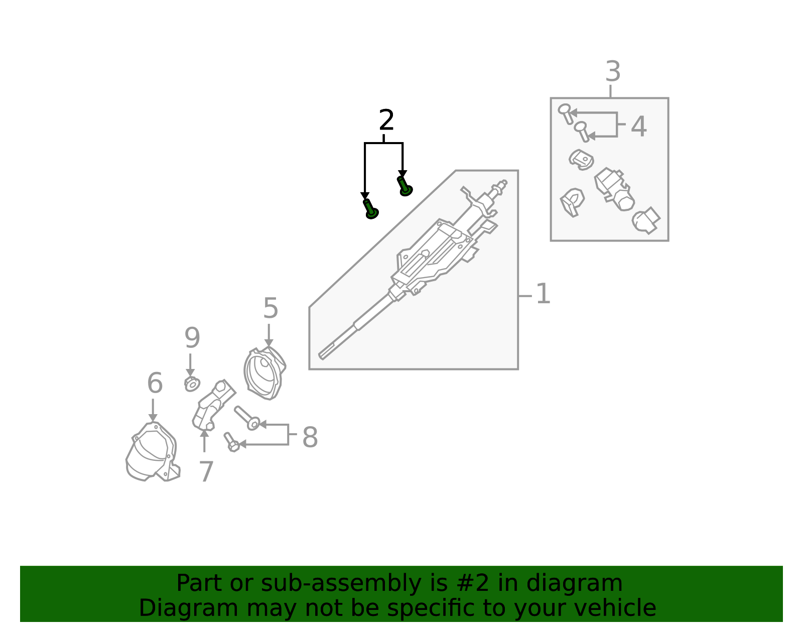 Genuine OEM Ford Part - Steering Column Bolt W712250-S437 | Genuine OEM ...