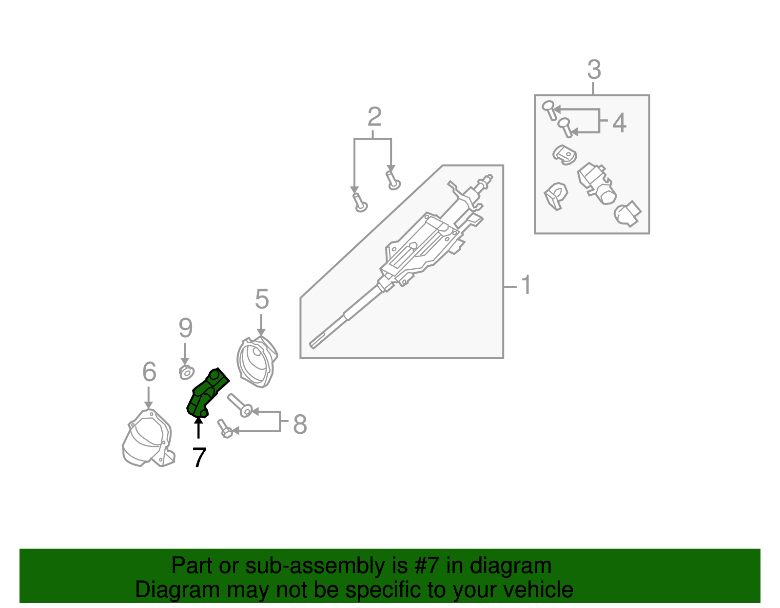 2008-2012 Ford | Lower Coupling | 8L8Z-3B676-E | Walls' Ford Parts
