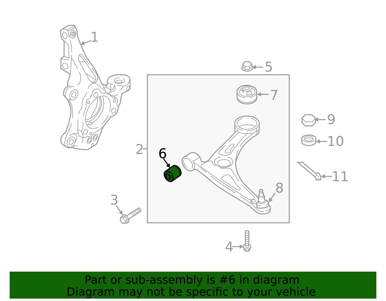 54551-3X000 - Lower Control Arm Rear Bushing 2014-2025 Kia | Kia.Parts ...