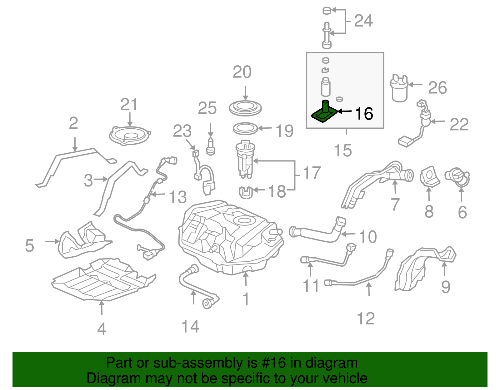 17516-S2A-930 - Fuel Filter 2000-2007 Honda | Honda Parts Online