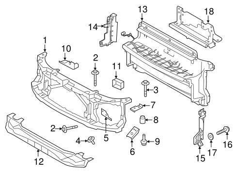 Radiator Support for 2016 Land Rover LR4 | OEM Parts Online