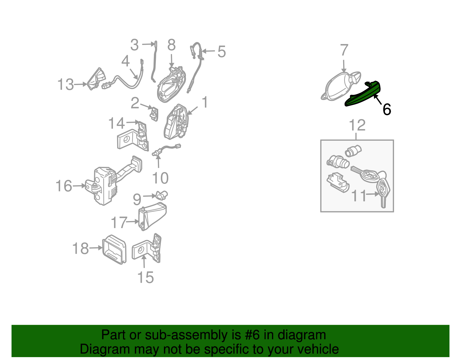 51-21-6-961-443 - Handle, Outside - 2004-2010 BMW | BMW Parts Exchange