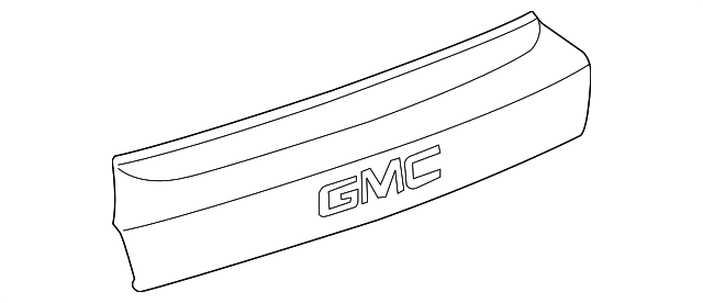 2016-2017 GMC Terrain Bright Chrome Deck Lid Center Applique 23333998 ...