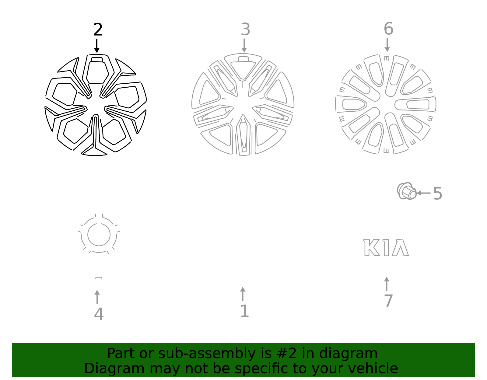52910-M7700 - Wheel, Alloy 2022-2024 Kia Forte | Kia.Parts Store