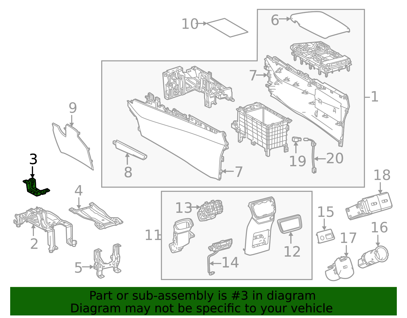 58994-78020 - High-Quality Console Bracket for 2022-2025 Lexus ...
