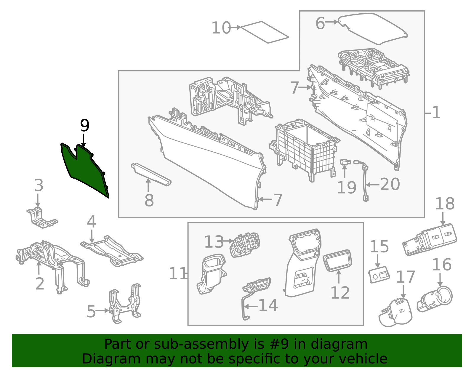 58817-F6010-C0 - High-Quality Console Panel for 2022-2025 Lexus ...
