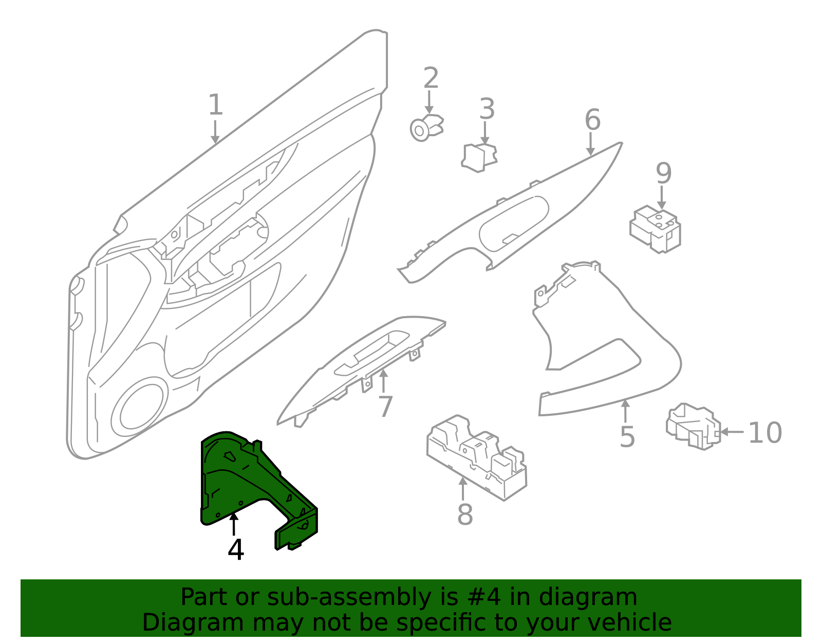 2014-2020 Nissan Rogue Pull Handle 80950-4BA0B | Nissan OEM Parts Outlet