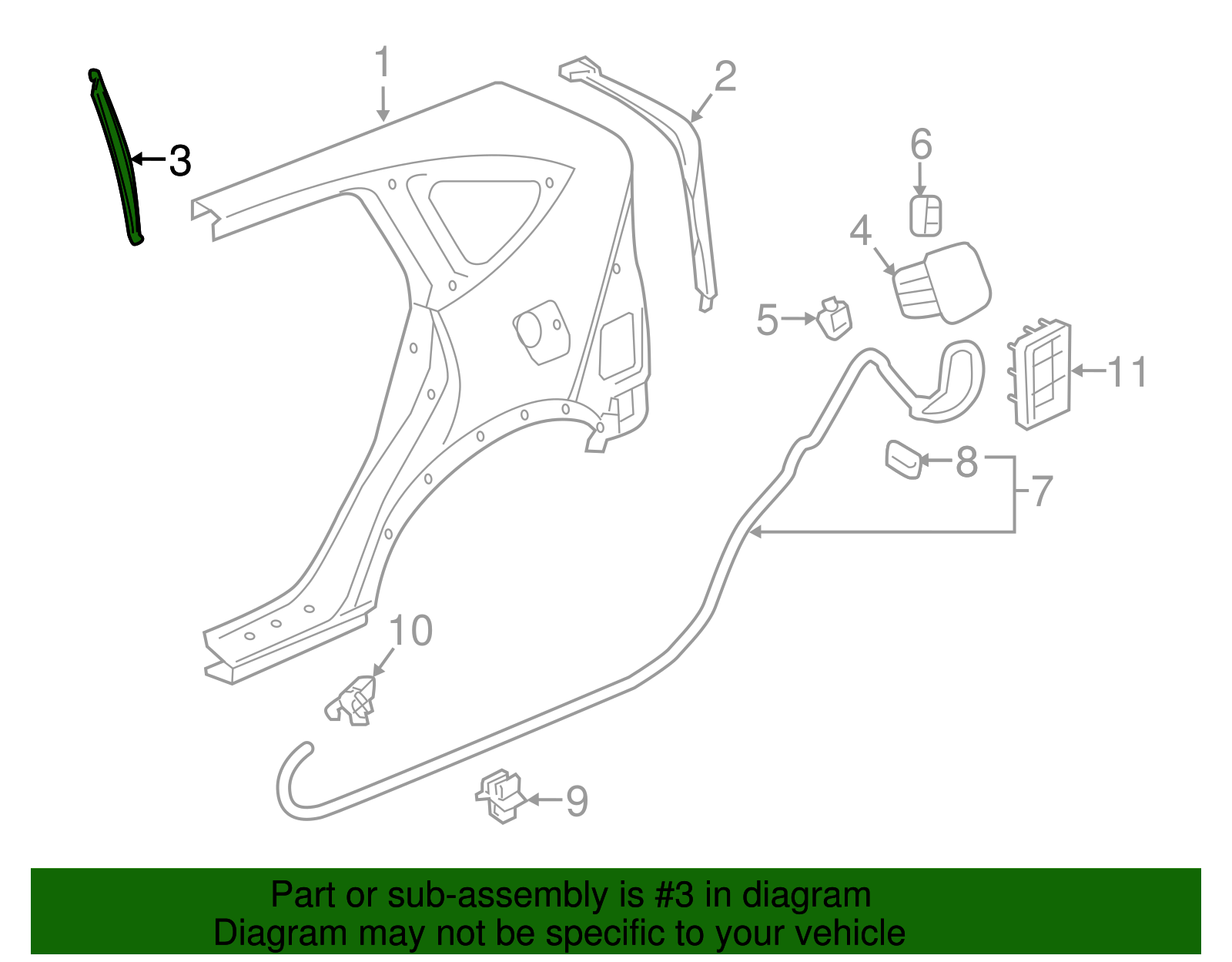 Rear Quarter Reinforcement - Structural OEM Strength | AutoNation Parts
