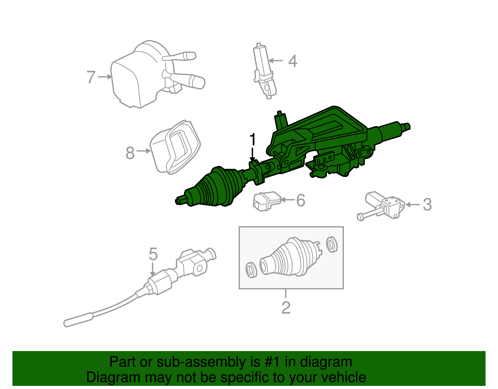 204-460-37-16 - Steering Column 2010-2015 Mercedes-Benz | Mercedes-Benz ...