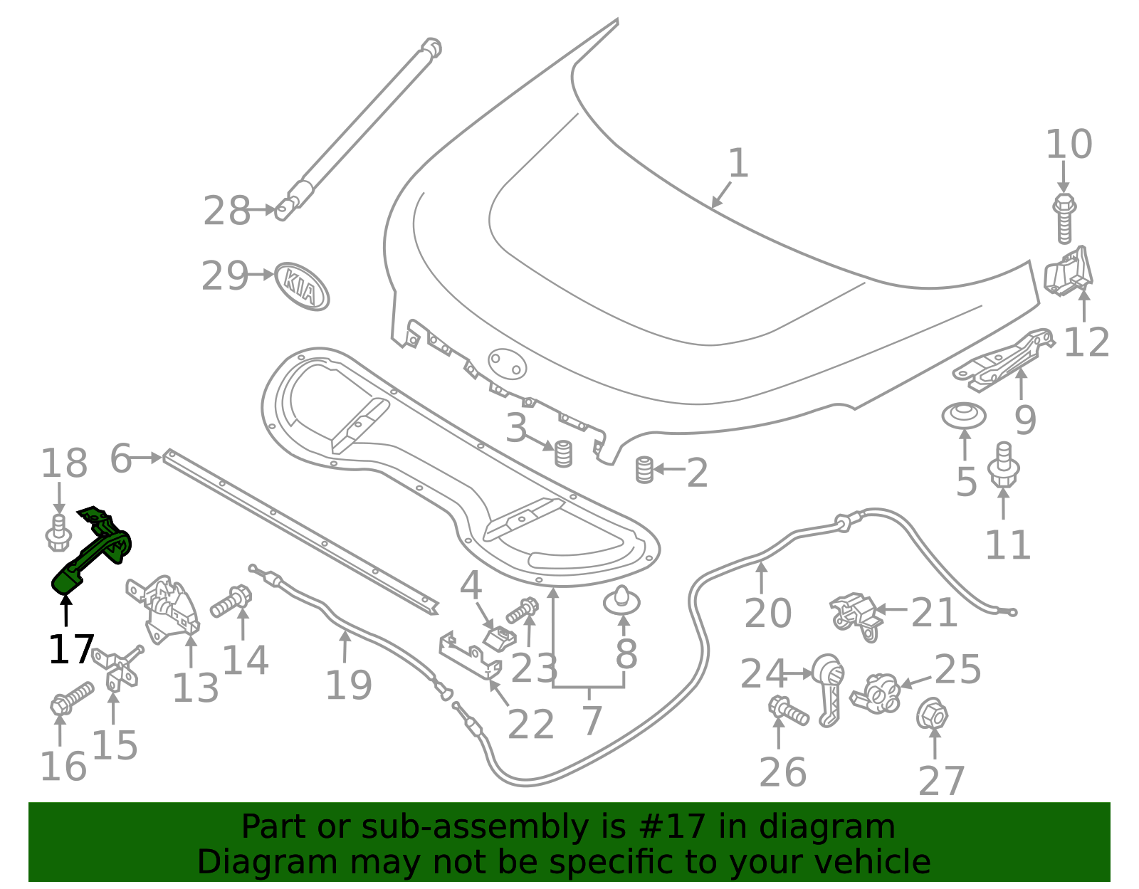 2014-2019 Kia Soul OEM NEW 2014-19 Kia Soul Hatchback Hook & Release ...