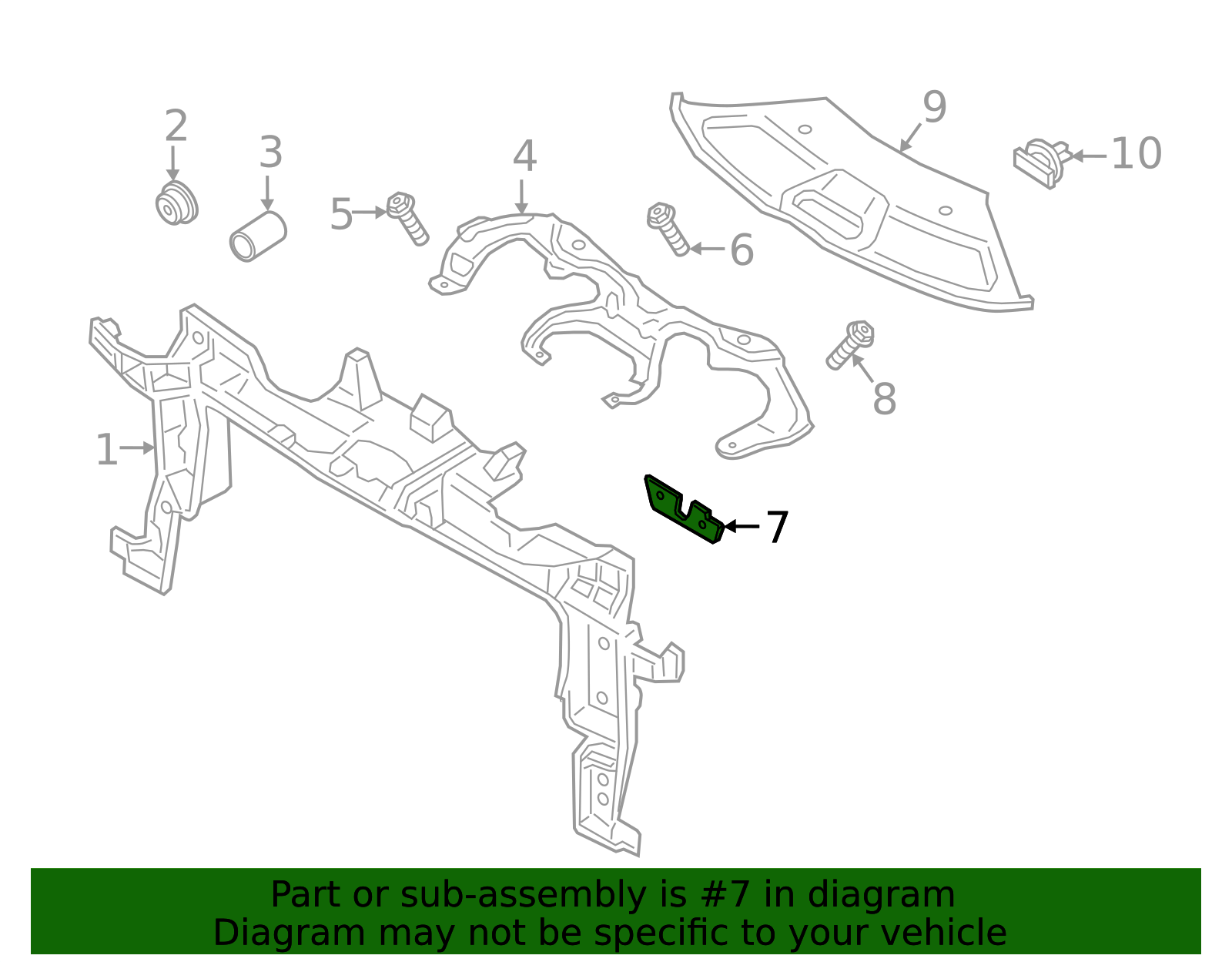 971-805-360 - High-Quality Radiator Support Panel Reinforcement Bracket ...
