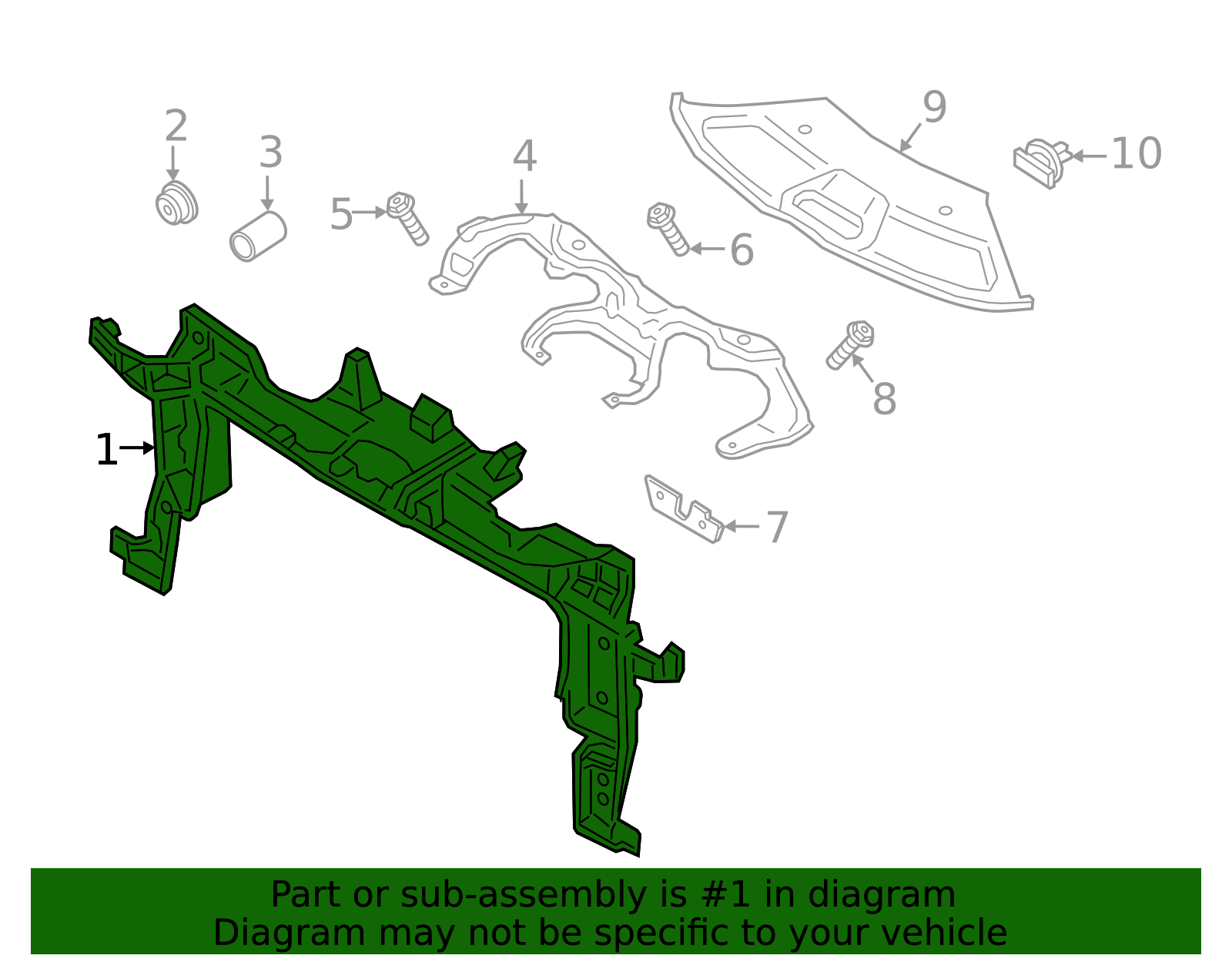 2017-2025 Porsche Panamera Radiator Support 971-805-931-C | OEM Parts ...
