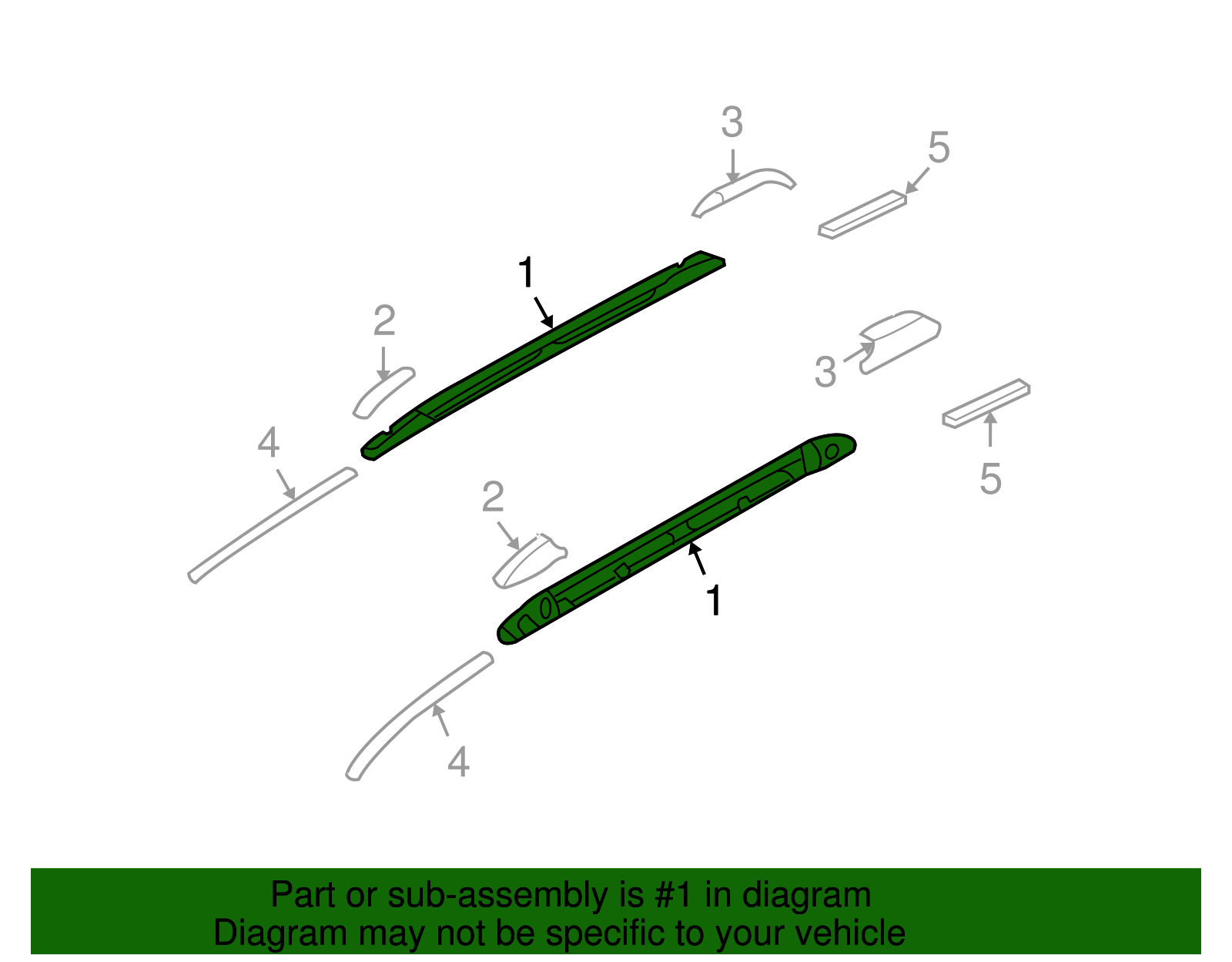 2006-2007 Kia Sedona Side Rail - Driver's Side (LH) 87270-4D000 ...