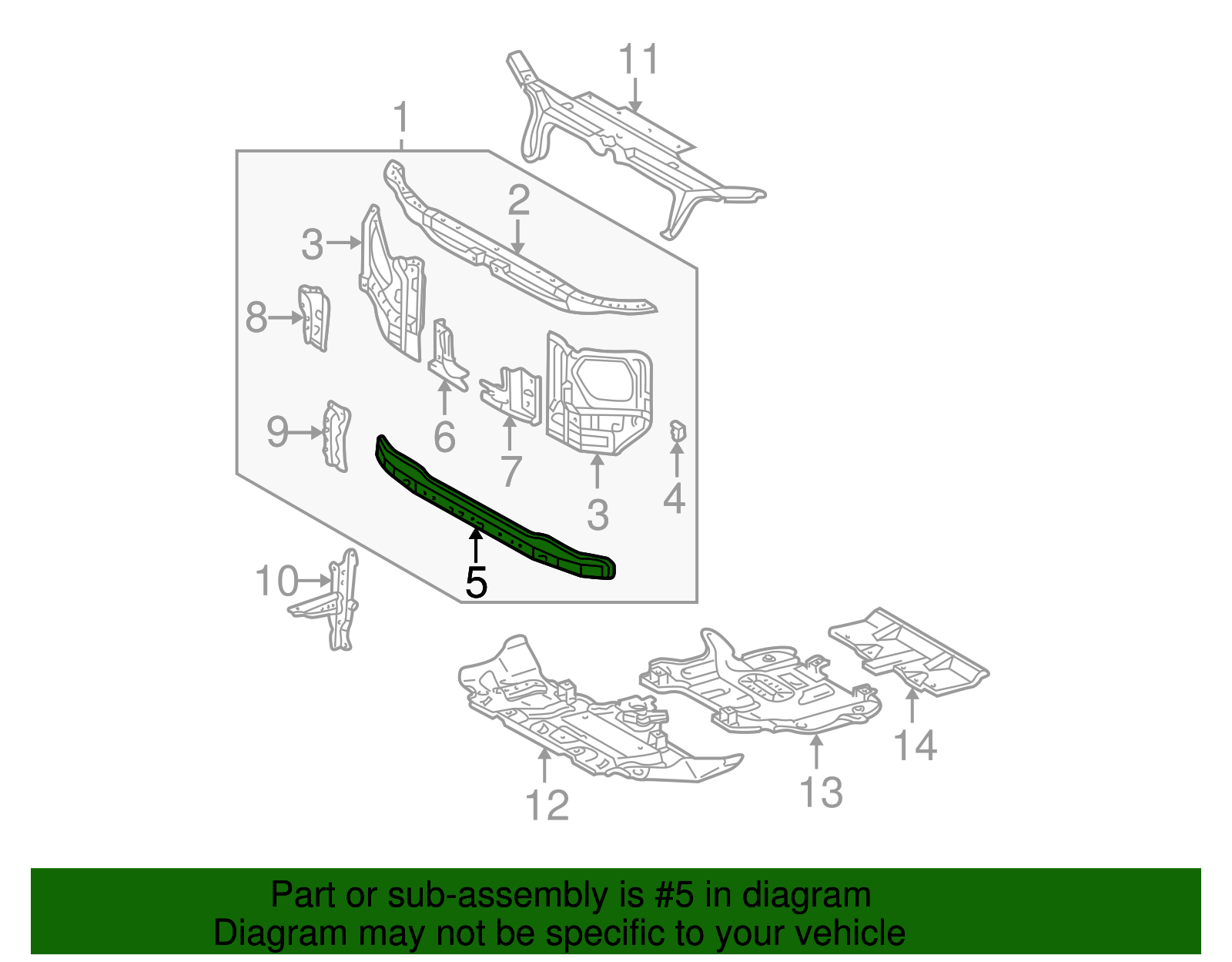 57104-35050 - Lower Tie Bar - 2003-2005 Toyota 4Runner | Nucar Toyota ...