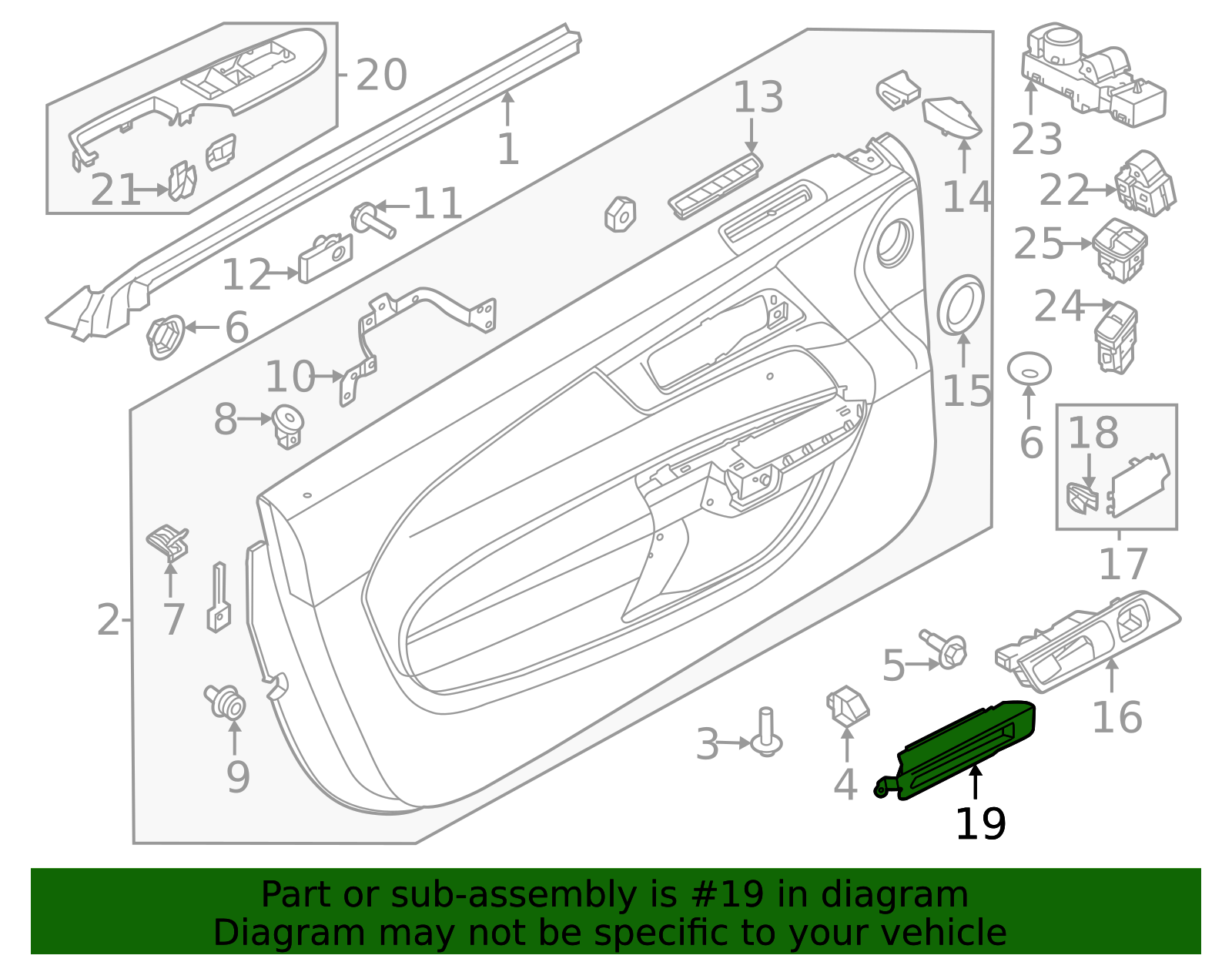 2024-2025 Ford Mustang Interior Door Pull Handle PR3Z-6322635-AA | OEM ...