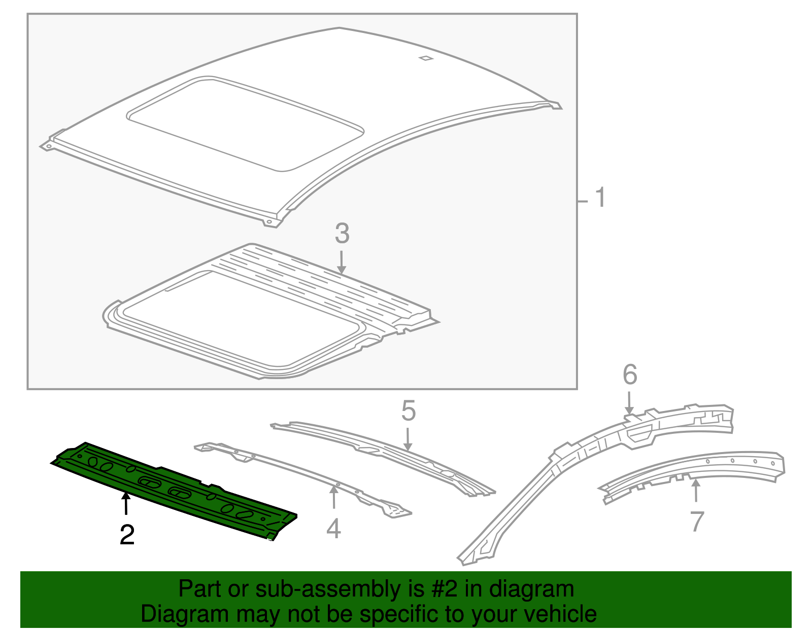 2011-2016 Chevrolet Front Roof Header Panel 94576198 | Capital Chevy Parts