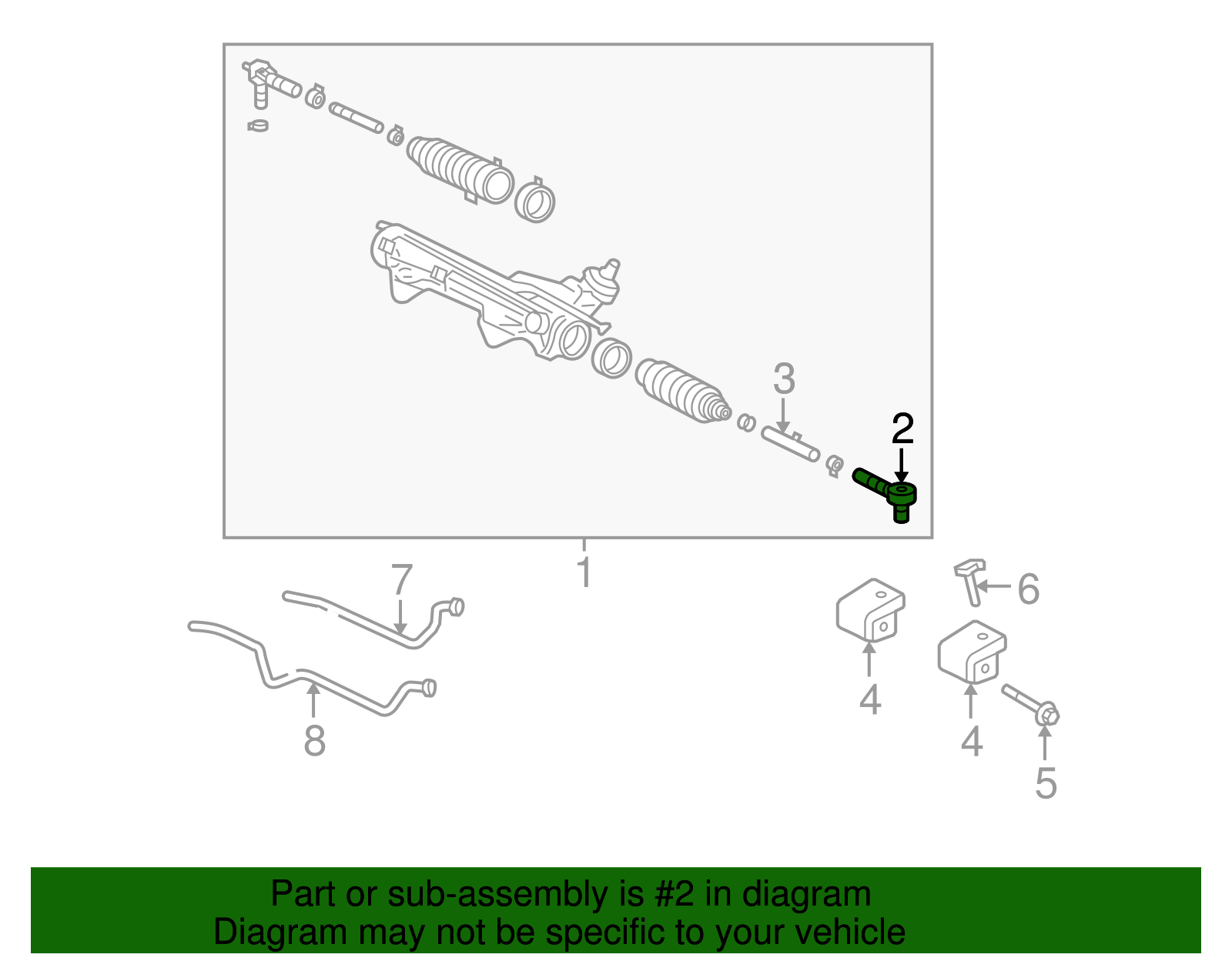 2003-2006 Ford Motorcraft™ Outer Tie Rod MEOE-62 | Ford OEM Parts Outlet