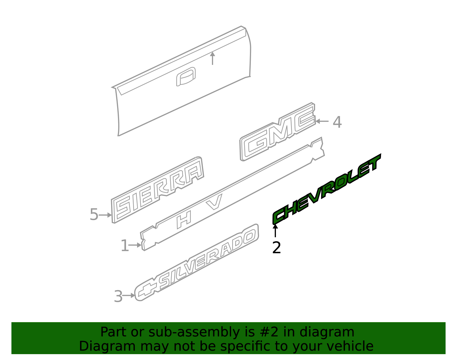 15126056 - 1992-2007 GM - Chevrolet Name Plate | Partners Chevy