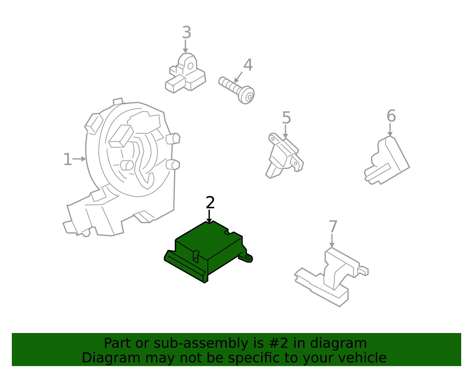 DT1Z-14B321-G - Air Bag Control Module 2014-2018 Ford Transit Connect ...