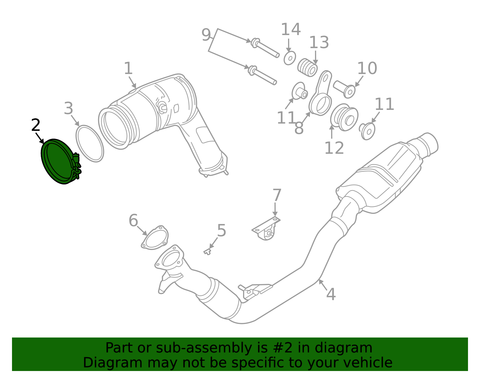 8W0-253-725-D - Converter & Pipe Clamp 2018-2025 Audi | Audi OEM Parts Guy