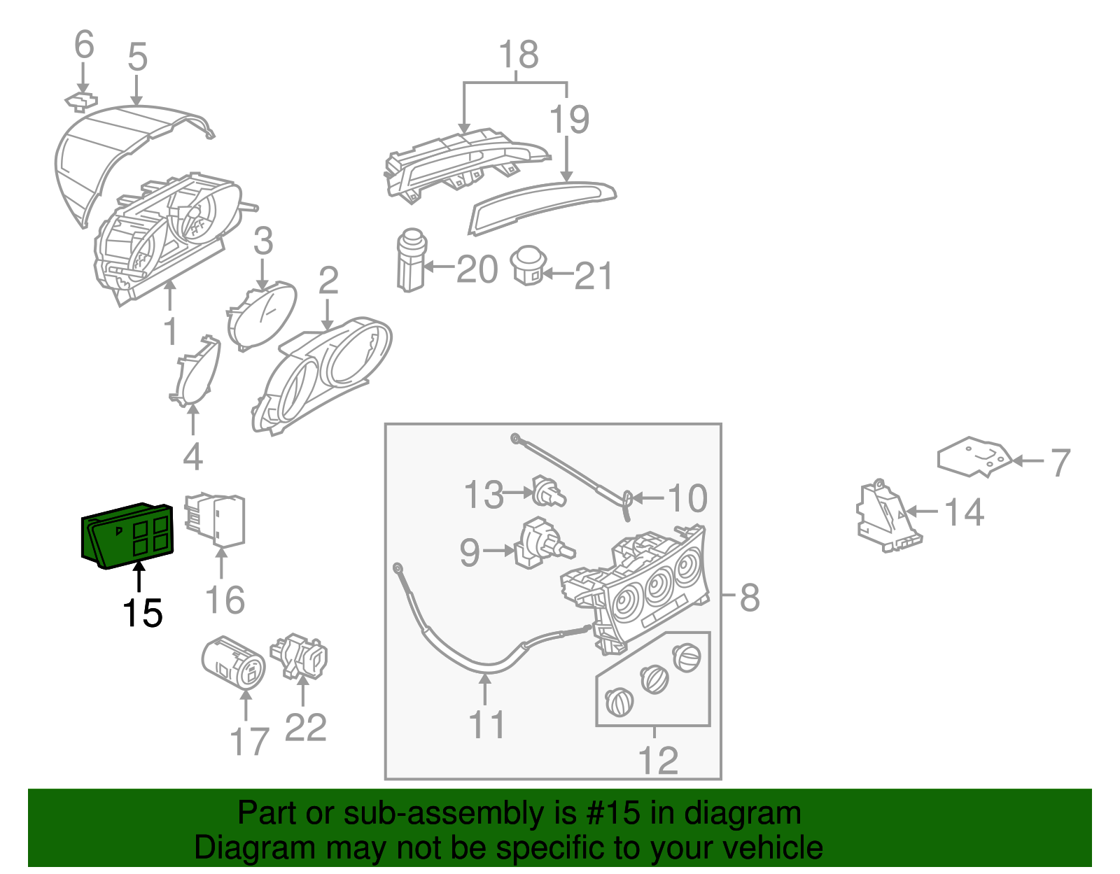 BGV8-66-170 - 2012-2013 Mazda 3 - Instrument Light Rheostat | Mazda ...