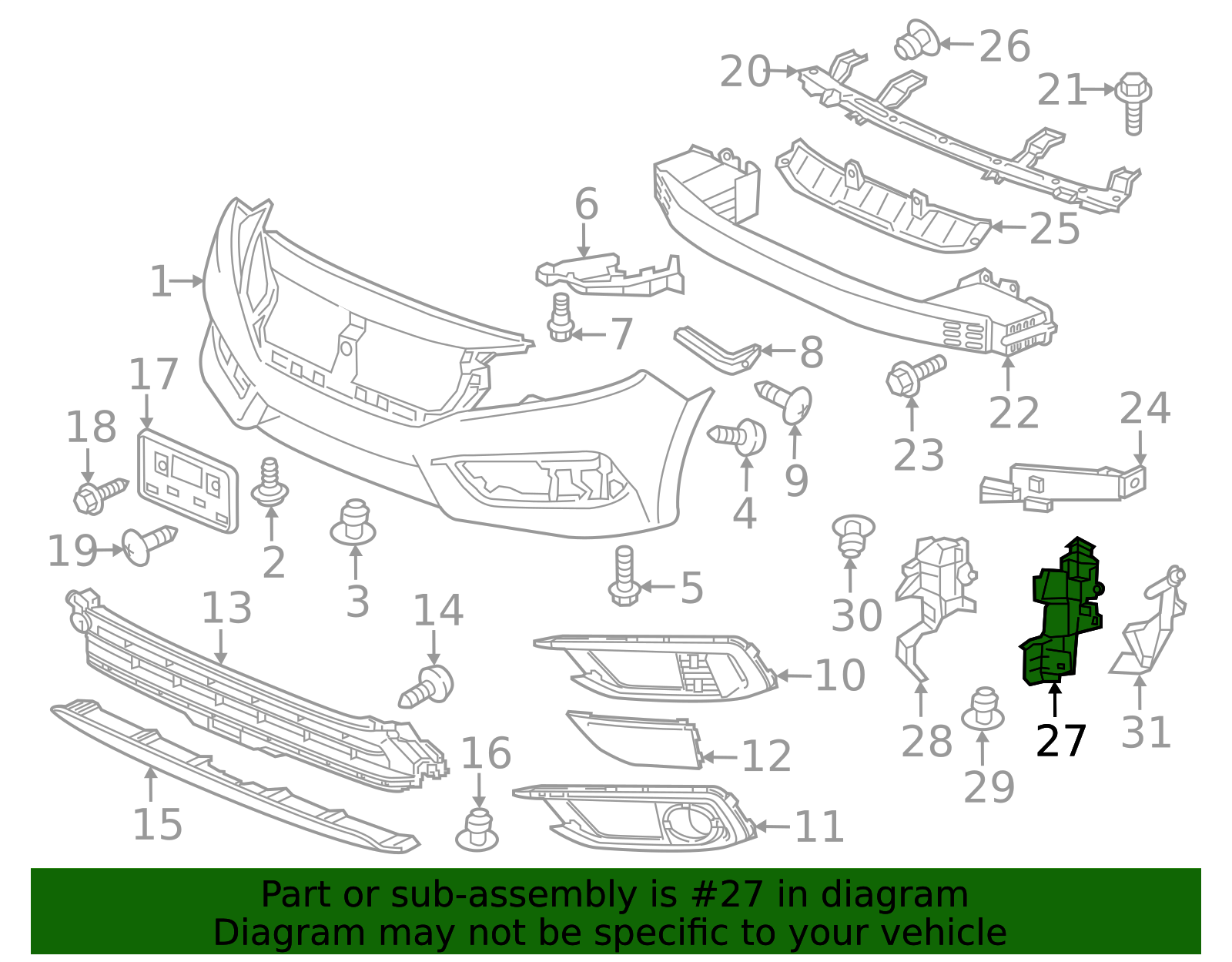 71206-TBA-A50 - 2019-2021 Honda Civic - Plate L Front Bumper Side ...