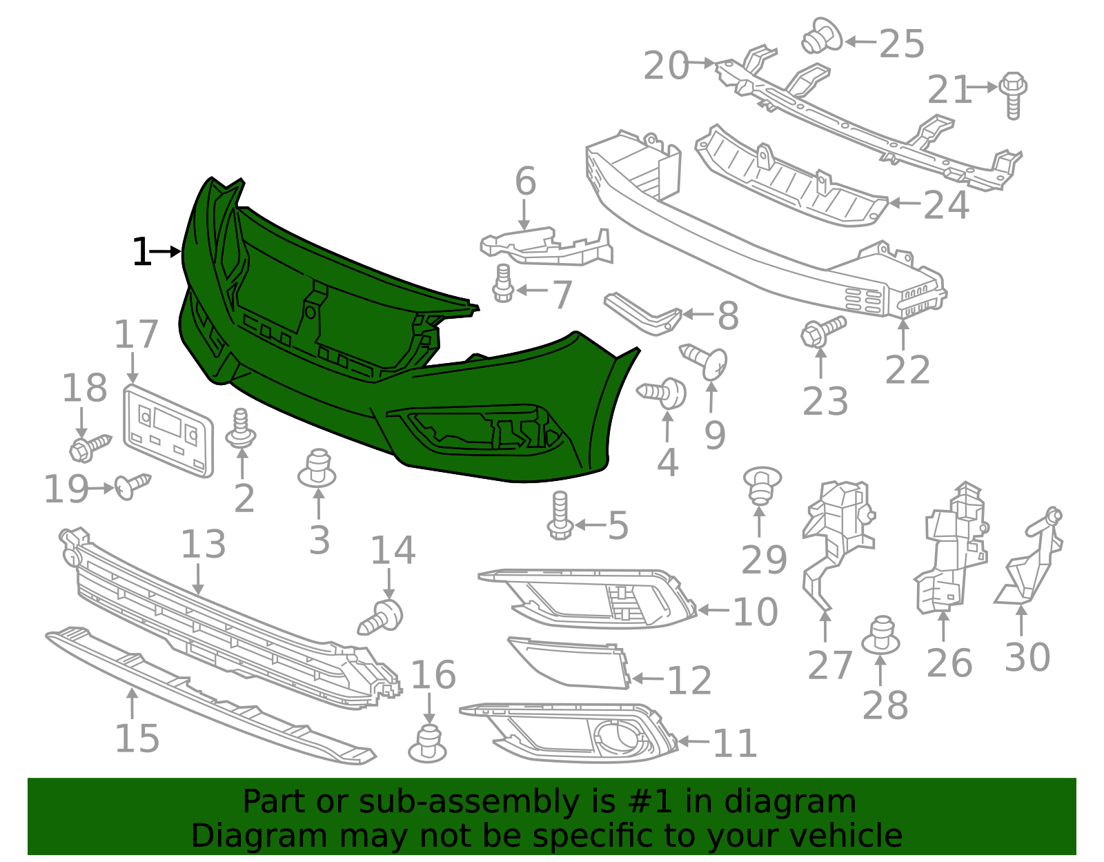 04711-TBA-A50ZZ - Bumper Cover 2019-2021 Honda Civic | Honda Parts Online