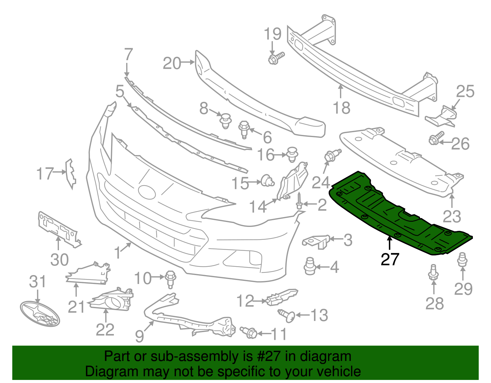 57731CA091 - 2013-2020 Subaru BRZ - Cover | Subaru Parts HQ