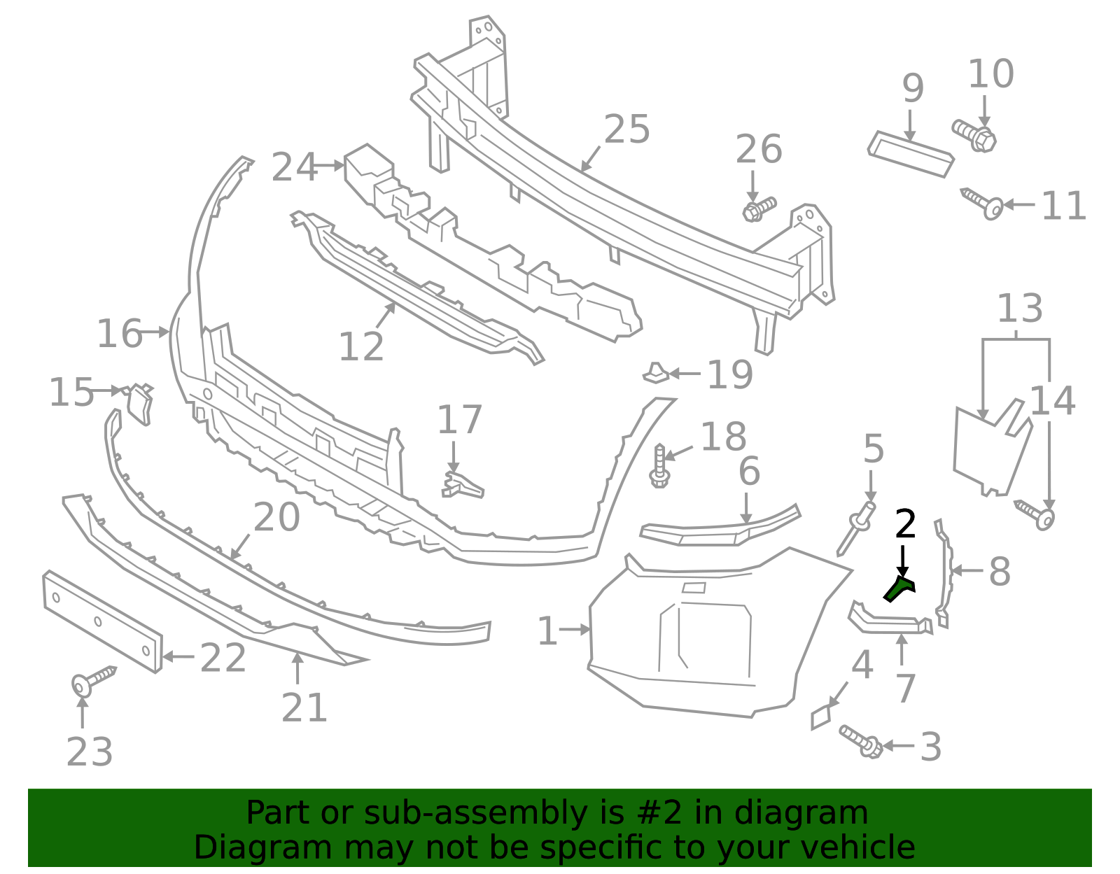 865B1-S8010 - Bumper Cover Mount Bracket - 2020 2021 Hyundai Palisade ...